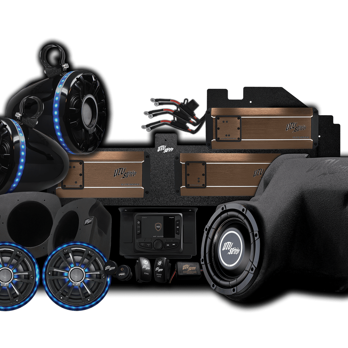 UTV Stereo | Polaris RZR Elite Series Stage 8 Stereo Kit | UTVS-RZR-S8E ...